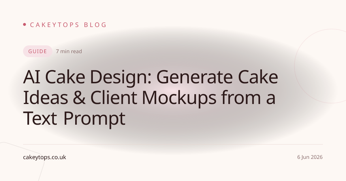 AI Cake Design Generator — Ideas & Client Mockups Free | 2026 | CakeyTops