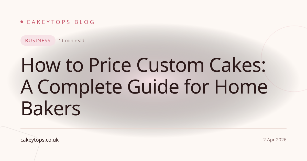 How to Price Custom Cakes (Formula + Calculator) | 2026 | CakeyTops